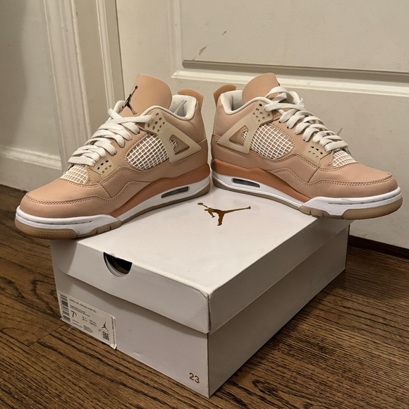 Jordan | Shoes | Womens Air Jordan 4 Retro Shimmermetallic Silver Like New | Poshmark